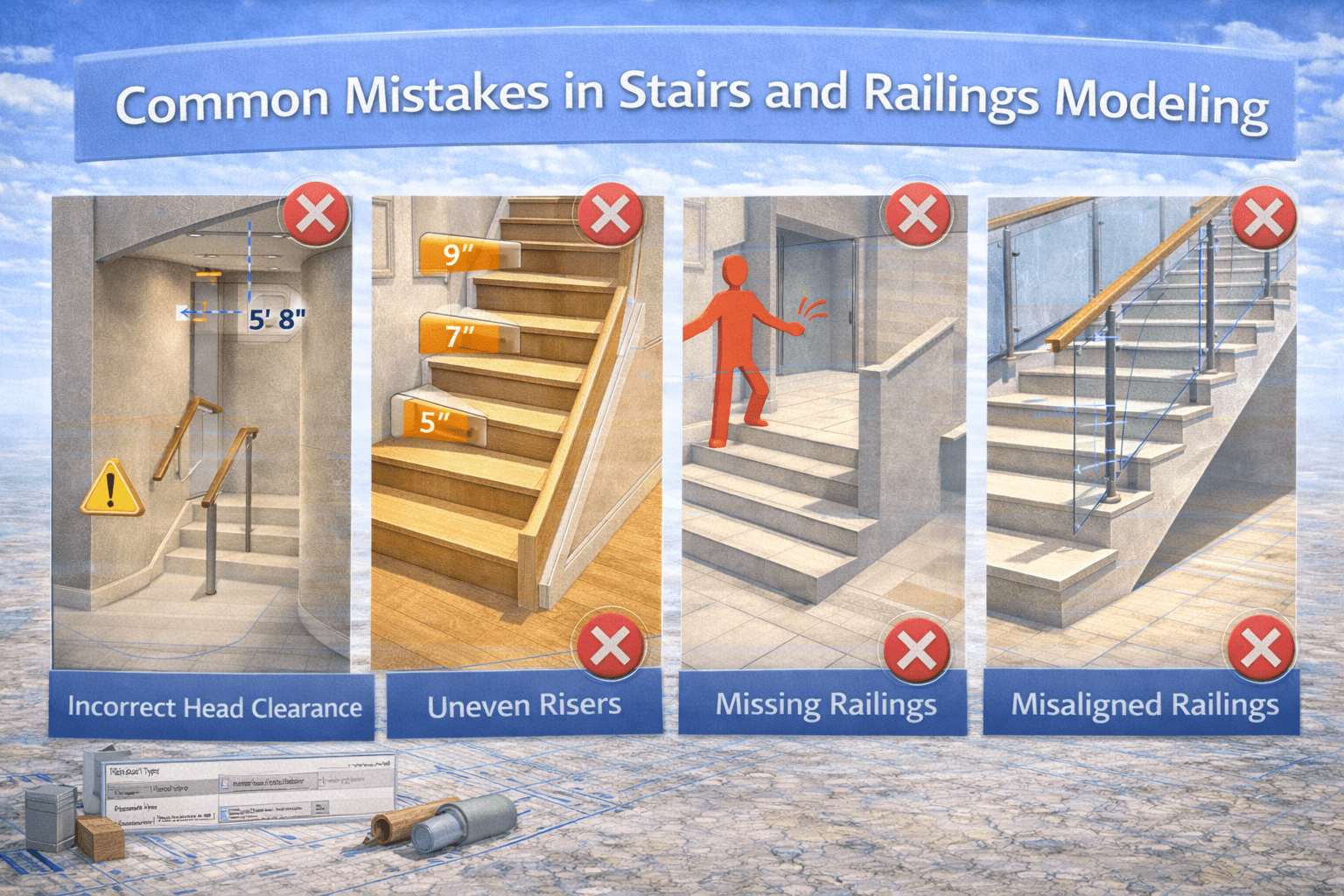 Stairs and Railings in Revit - Revit Families Hub