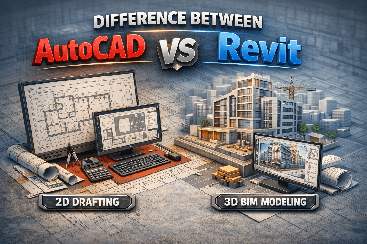 Difference Between AutoCAD and Revit for Beginners | Revit Families Hub