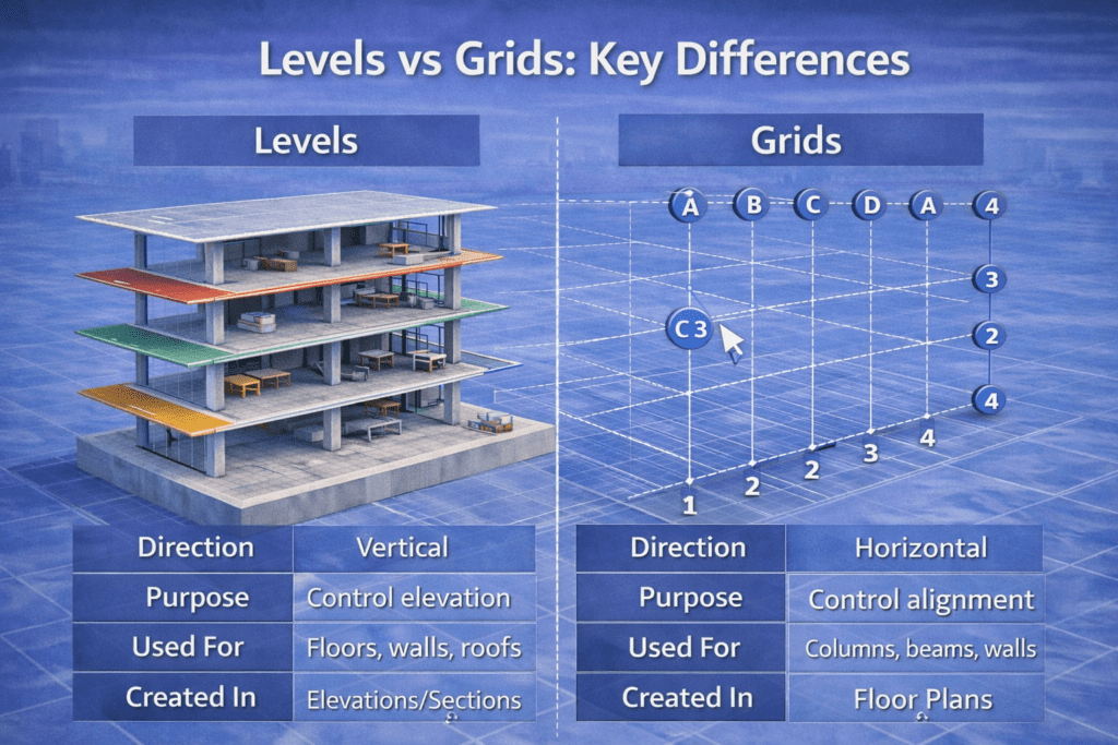 Revit Levels & Grids Explained - Revit Families Hub