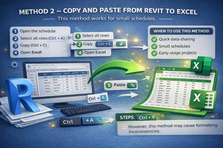 How to Export Revit Schedules to Excel - Revit Families Hub