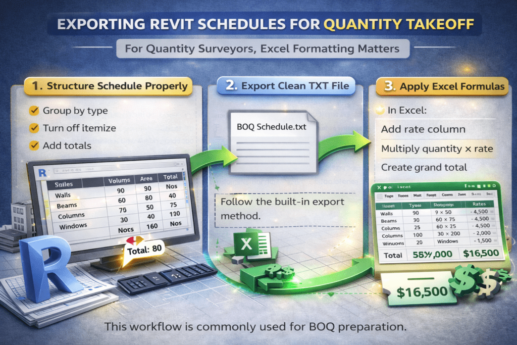 How to Export Revit Schedules to Excel - Revit Families Hub